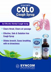 Poster Colo Cough Syrup – Syncom Formulations (India) Limited.